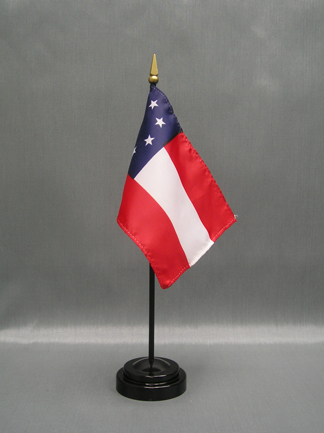 1st Confederate Desk Flag Miniature 4"x6" - 1st Confederate Flag (Stars ...