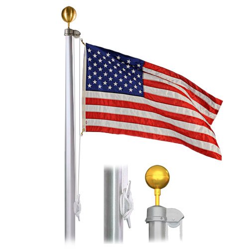 Commercial Grade 20' Three Piece Flagpole Flag and Flagpole Made in USA ...