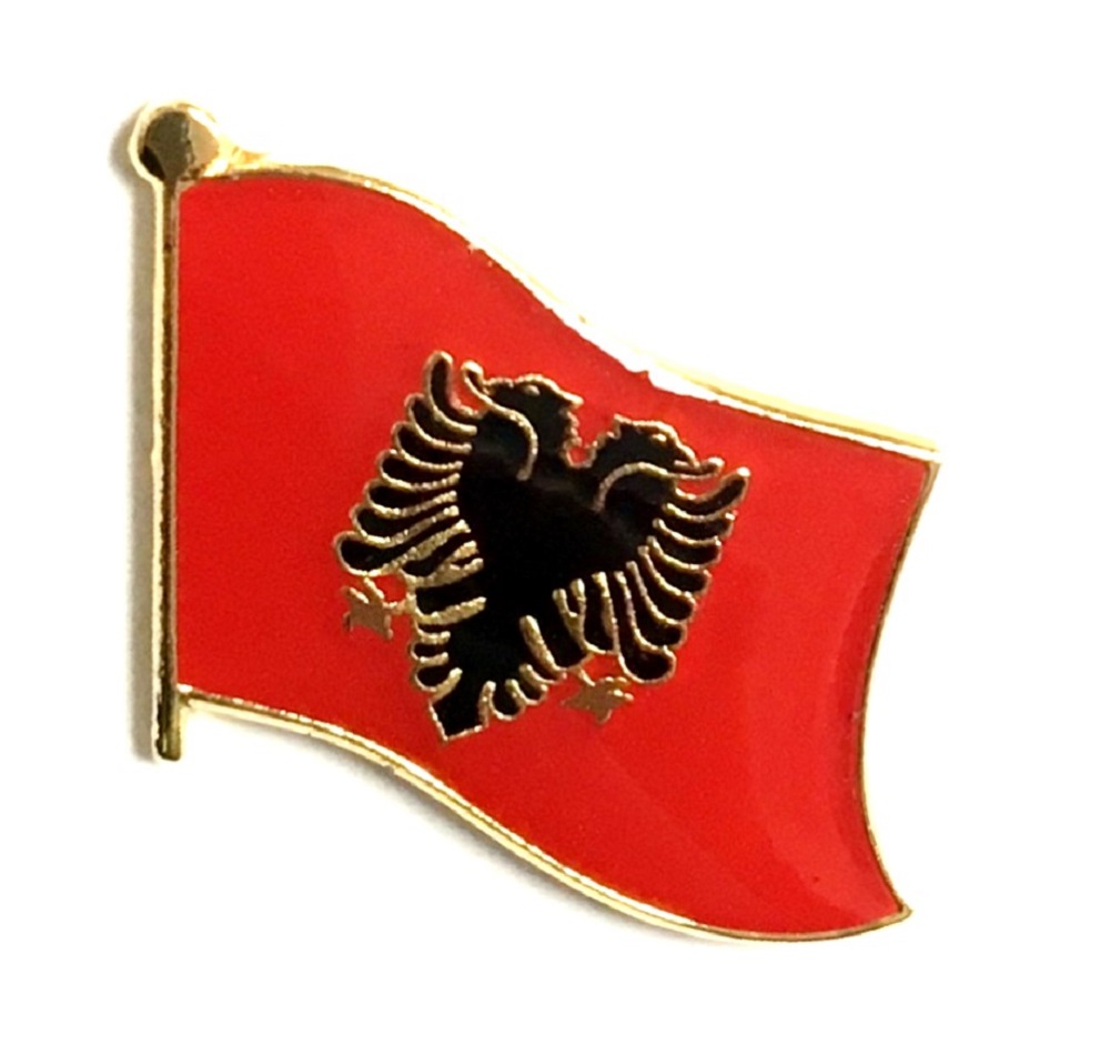 Albania Flag Lapel Pin - Single - World Flag Lapel Pins - Single Flag
