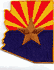 Arizona State Outline Patch - Arizona State Flag