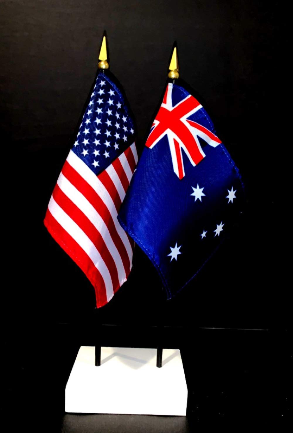 Australia and US Flag Desk Set - Australia