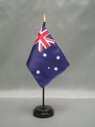 Miniature flags, small mini Australia 4"x6" little desk or table stick ...
