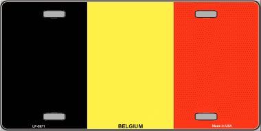 Belgium Flag License Plate - Belgium