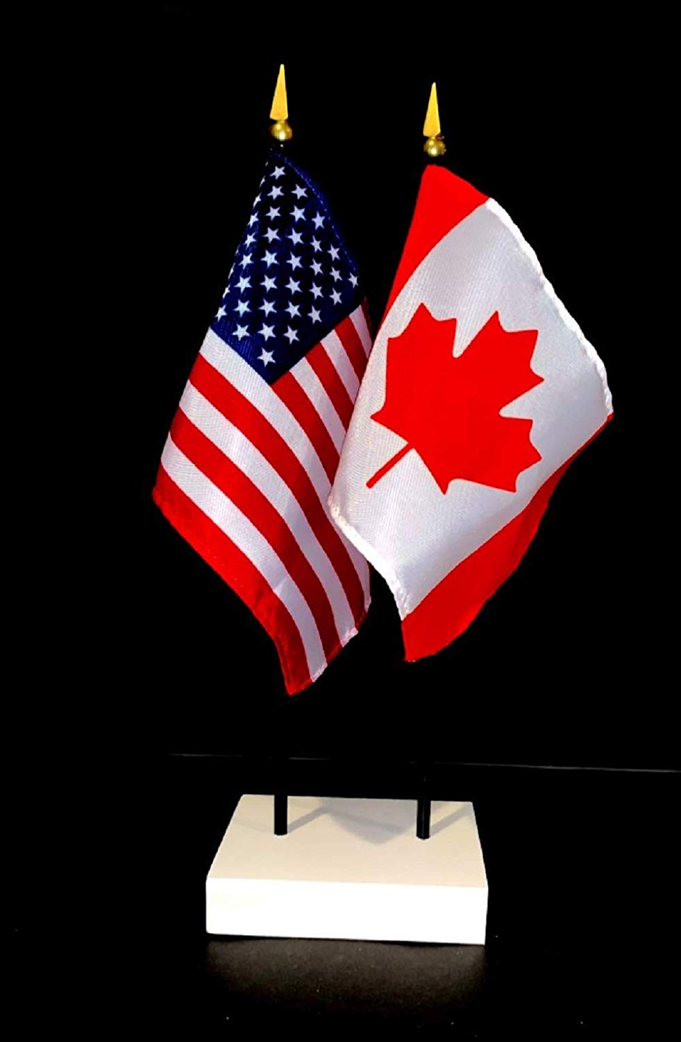 Canada and US Flag Desk Set - Canada