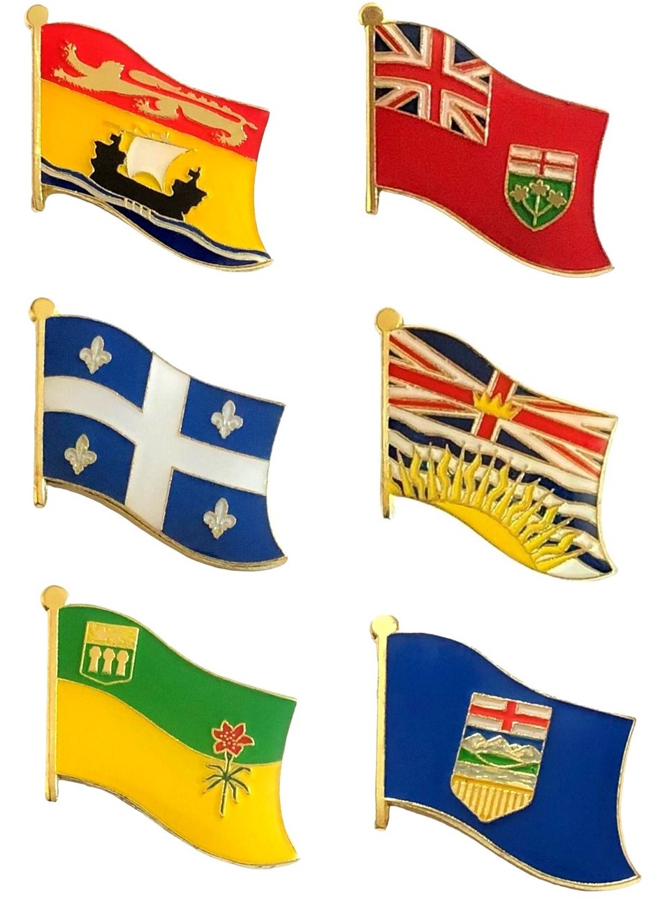 Canadian Province Flag Lapel Pins - Canadian Provinceand Territory Flags