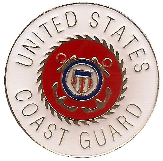 Coast Guard White Emblem Pin - Military Emblem Lapel Pins