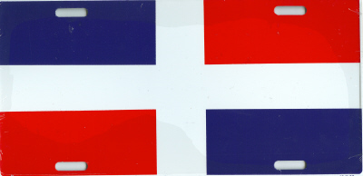 Dominican Republic Flag License Plate - Country Flag License Plates - $7.95