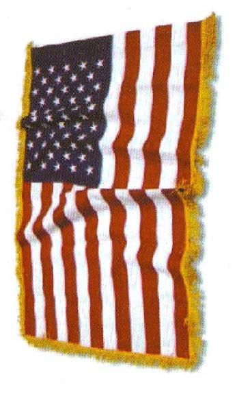 Gold Fringed American Flag 3'x5' or 2'x3' - U.S. Indoor Flag Set 3'x5'