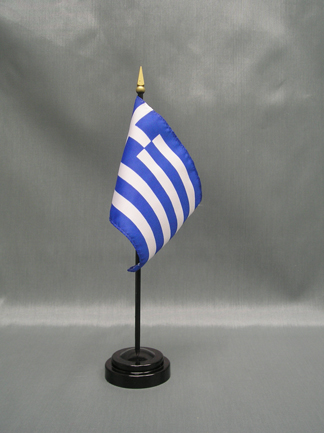 Miniature flags, small mini Greece 4"x6" little desk or table stick ...