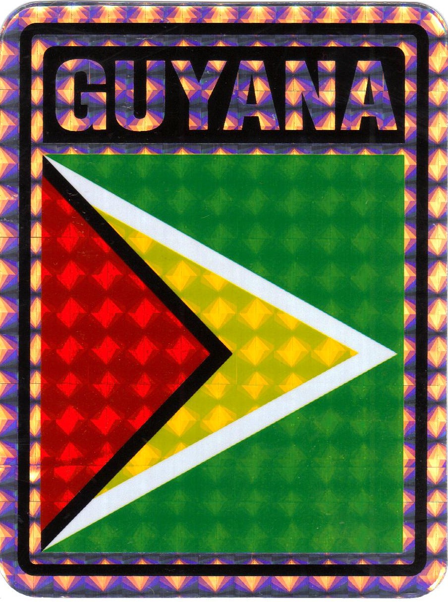 Cheap self-adhesive 3" x 4" reflective waterproof vinyl Guyana flag ...