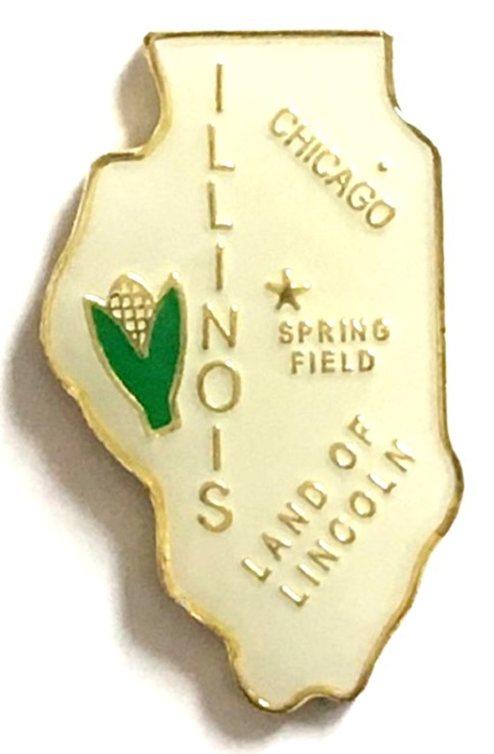 Illinois Map Lapel Pin - Illinois