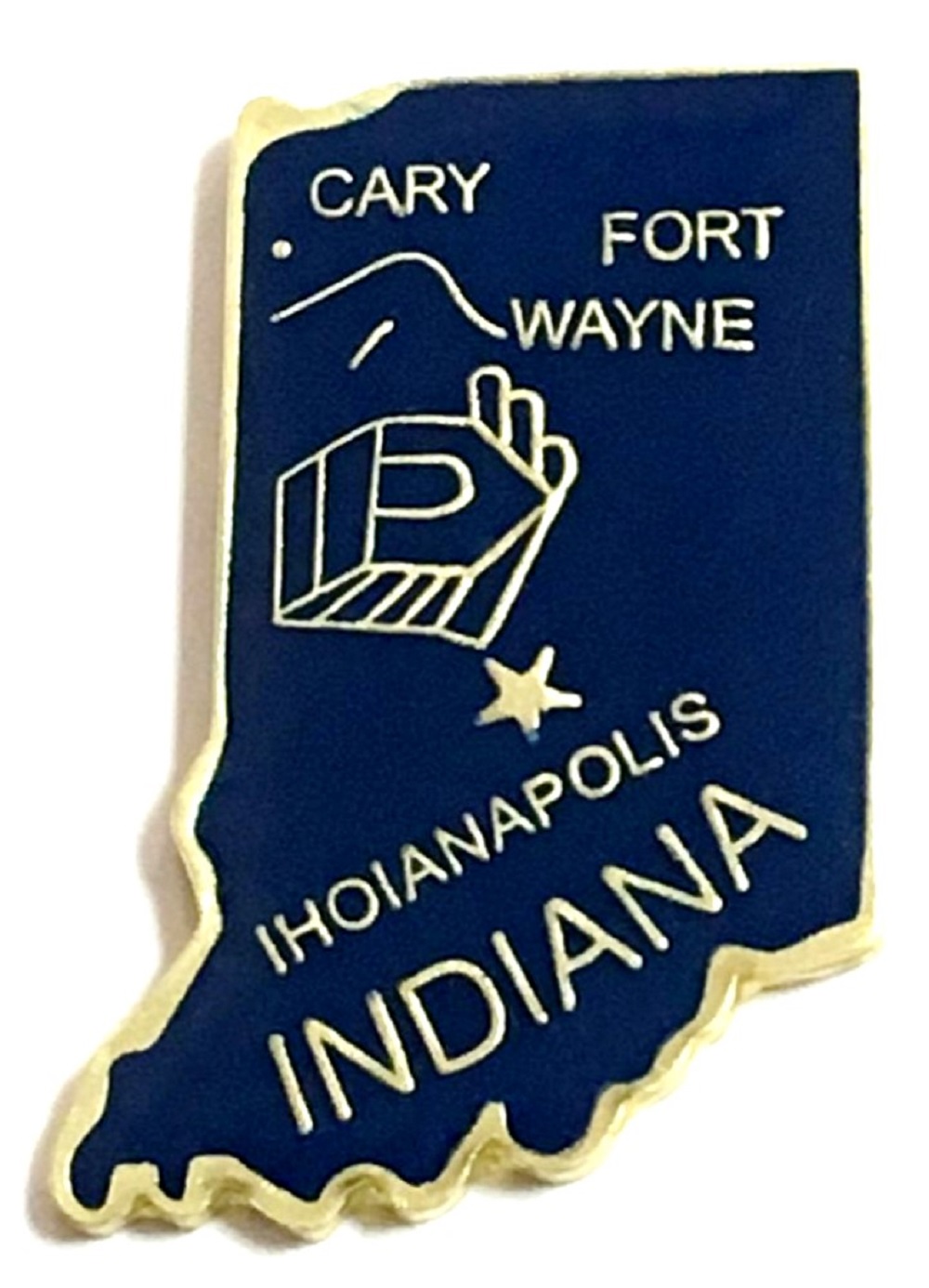 Indiana Map Lapel Pin - Indiana