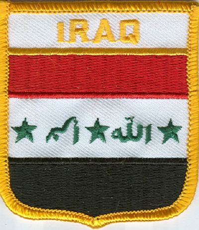 Iraq Flag Shield Patch