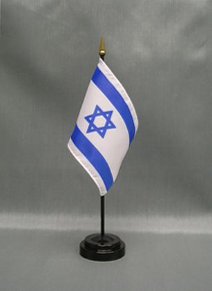 Miniature flags, small mini Israel 4"x6" little desk or table stick ...
