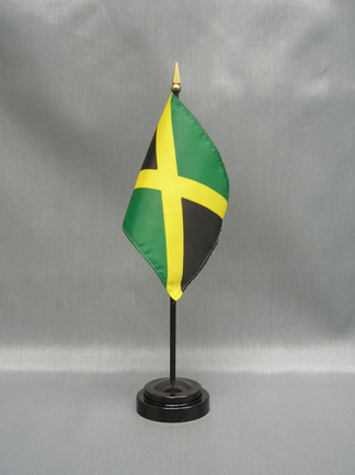 Miniature flags, small mini Jamaica 4"x6" little desk or table stick ...