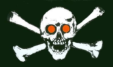 Jolly Roger Red Eye Pirate Flag - Jolly Roger Flag