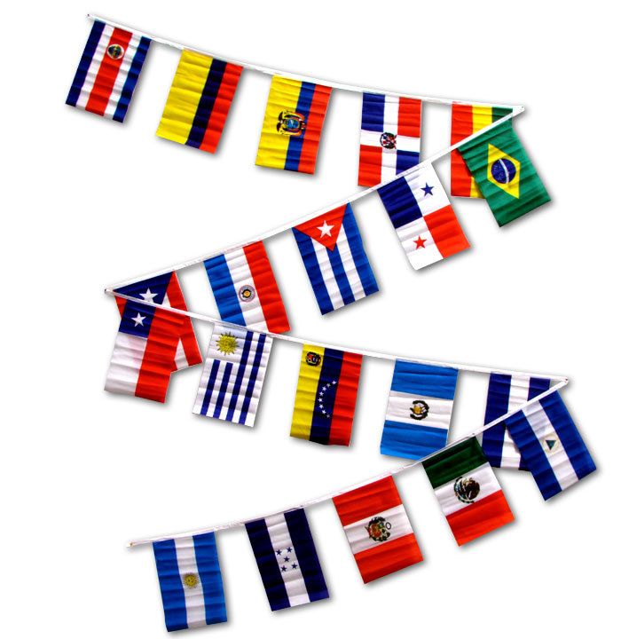 Latin American Flag Streamers - International Flag Streamers