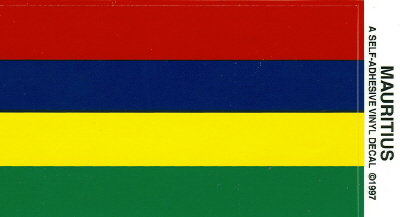 Made in USA Mauritius 2 3/8" x 4" Flag Decal Stickers, Mauritius 2 3/8 ...