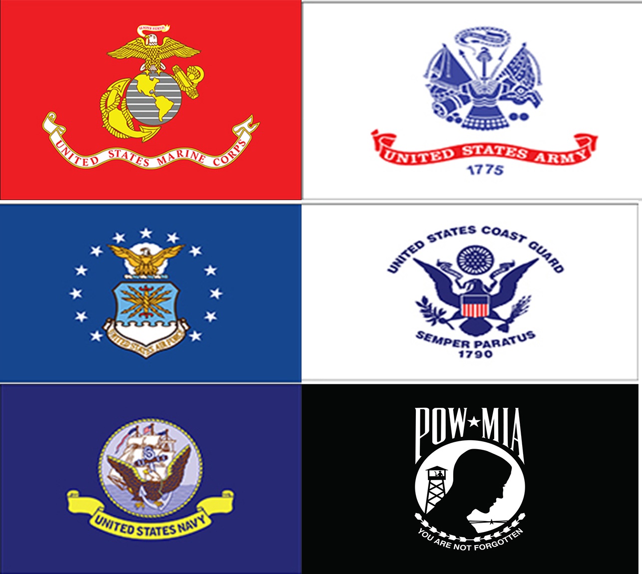 American Military Flags