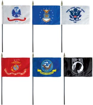 Miniature Military FlagsTop Quality Rayon 4x6" Desk Flags - Miniature ...