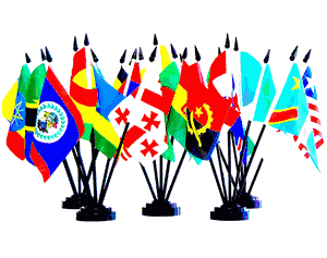 Miniature International Flags - Priced by the Dozen or in Assortments ...