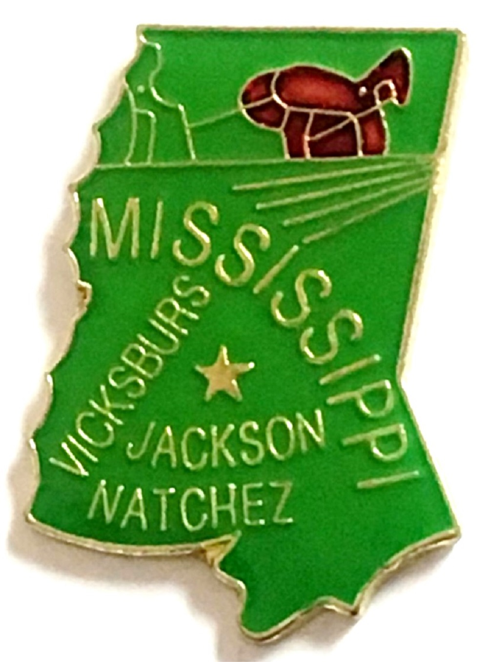 Mississippi Map Lapel Pin - Mississippi