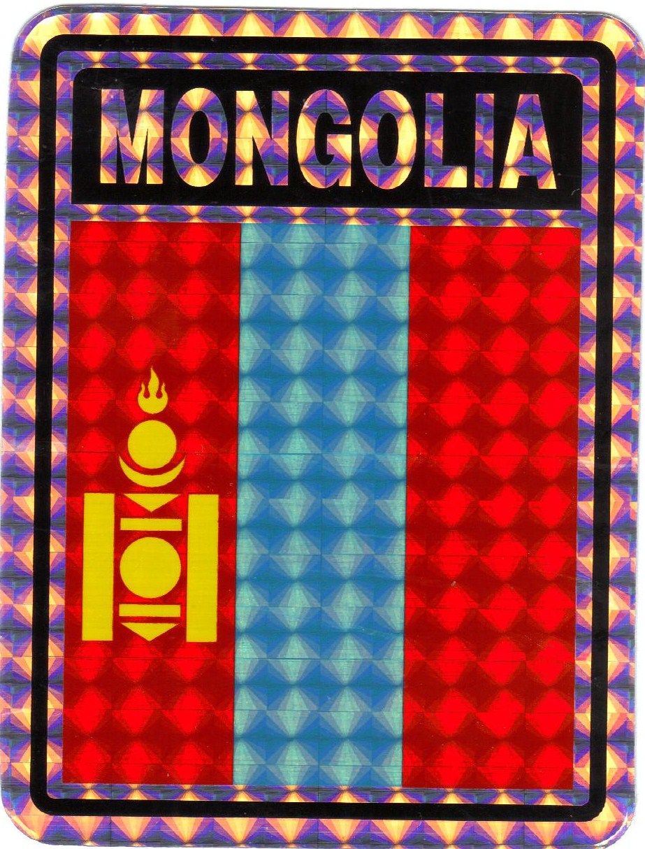 Cheap self-adhesive 3" x 4" reflective waterproof vinyl Mongolia flag ...