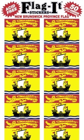 New Brunswick Flag Stickers 50 Stickers per package - Flag-It Brand ...