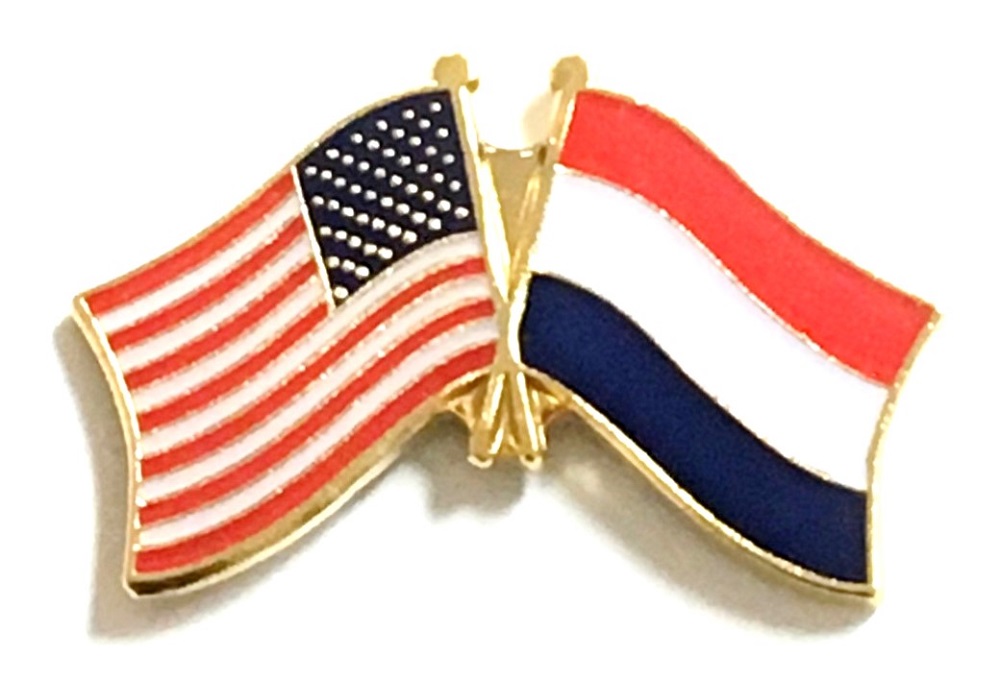 Netherlands Flag Lapel Pin - Double - Netherlands