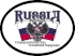 Russia Motto Oval Decal - International Arched Motto Flag Oval Decals