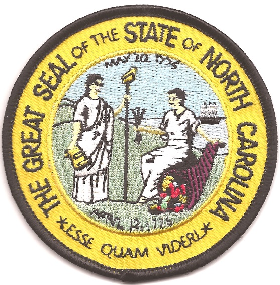High Quality 3" in Diameter North Carolina Seal Embroidered Cloth Sew ...