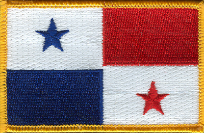 High Quality 3.5 x 2.5 Inch Rectangle Panama Flag Embroidered Cloth Sew on Iron on Cheap Panama ...