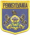 High Quality 3.25 x 3.5 Inch Shield Pennsylvania Flag Embroidered Cloth ...