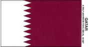 Made in USA Qatar 2 3/8" x 4" Flag Decal Stickers, Qatar 2 3/8 inch x 4 ...