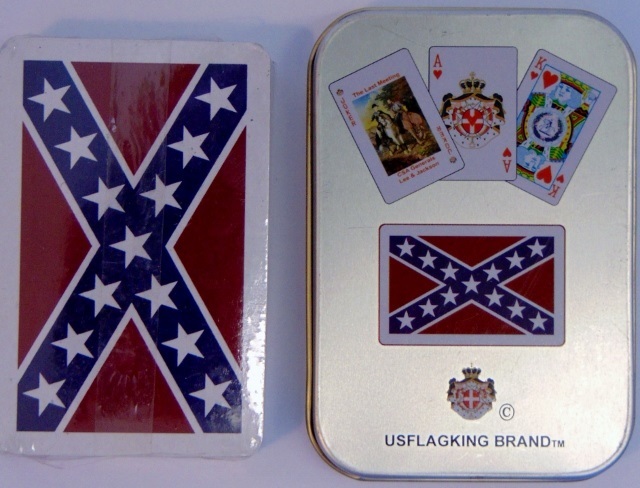 Confederate Playing Cards6 decks in individual tin cases