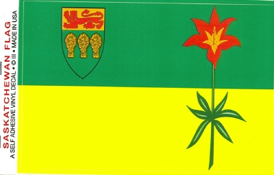 Made in USA Saskatchewan 3.5" x 5" Flag Decal Stickers,Saskatchewan 3.5 ...