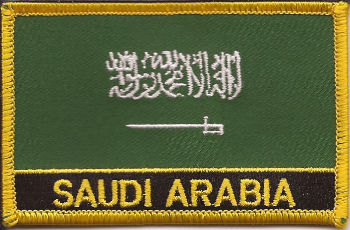 High Quality 3.5 x 2.5 Inch Rectangle Saudi Arabia Flag with Name ...