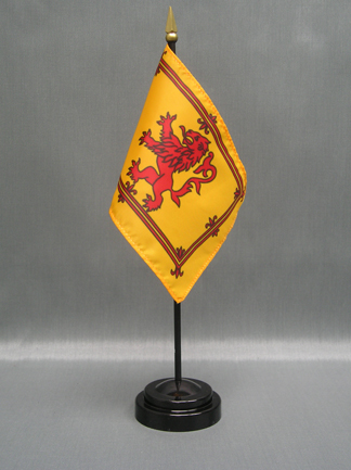 Miniature flags, small mini Scotland Rampant Lion 4"x6" little desk or ...