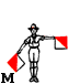 Semaphore flags - semaphore flag set - signal flag set - Police, Fire ...