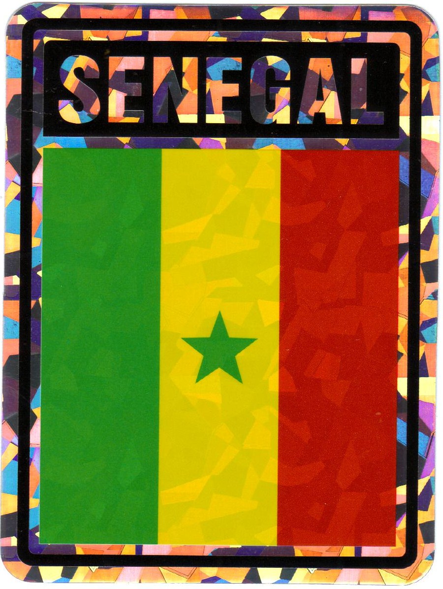 Cheap self-adhesive 3" x 4" reflective waterproof vinyl Senegal flag ...