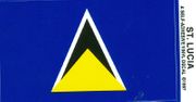 Made in USA St. Lucia 2 3/8" x 4" Flag Decal Stickers, St. Lucia 2 3/8 ...