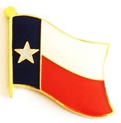 Texas Single Crossed Double Wavy Flag Lapel Pins, Texas Cheap High ...