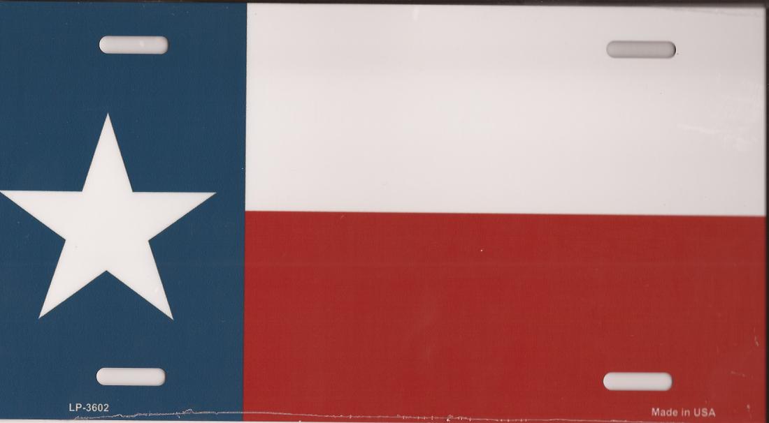 Texas Flag License Plate - Texas State Flag