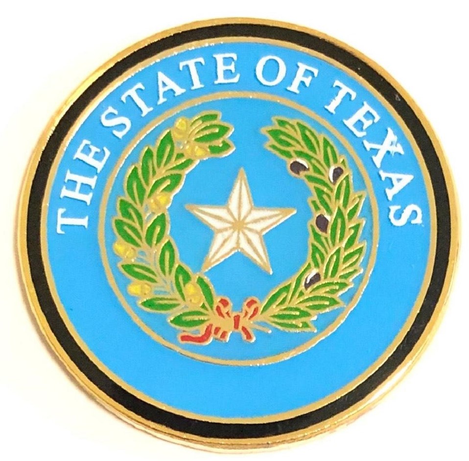 Texas State Seal Lapel Pin - Texas State Flag