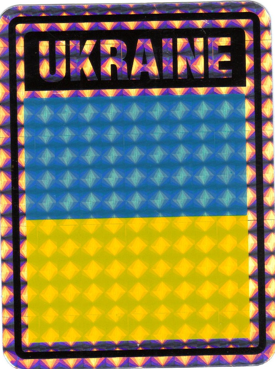 Cheap self-adhesive 3" x 4" reflective waterproof vinyl Ukraine flag ...