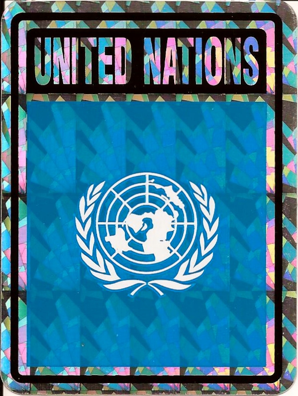 Cheap self-adhesive 3" x 4" reflective waterproof vinyl United Nations ...