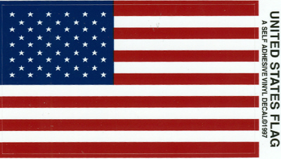 United States Left Hand Flag Decal Sticker