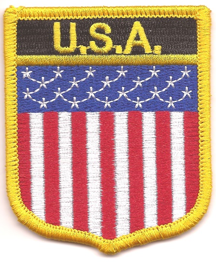 High Quality 2.5 x 2.5 Inch Shield United States Flag Embroidered Cloth ...