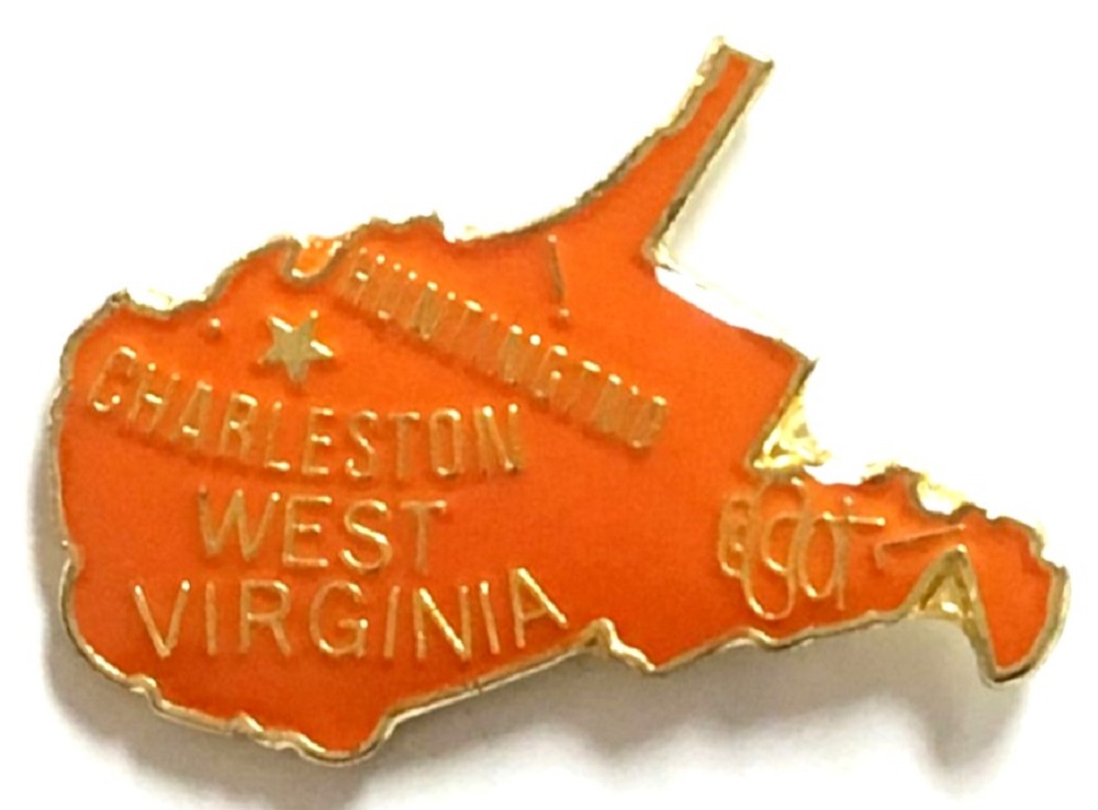 West Virginia Map Lapel Pin - West Virginia