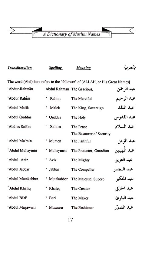 A Dictionary of Muslim Names (Radwan Hakim)